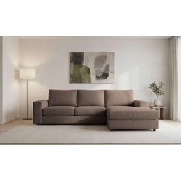OTTO home Ecksofa &raquo;Nivette, weiches Chenille&laquo; Breite 269 cm, L-Form, bodentief, mit Wellenunterfederung 100% polyester B/H/T: 269cm x 93cm x 175cm, 