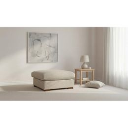 OTTO home Polsterhocker &raquo;Coray&laquo; mit Federn und Daunen beige 100% Polyester B/H/T: 92cm x 47cm x 92cm, Cord