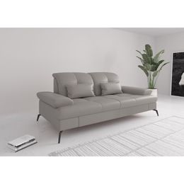 Sit & More sit&more 3-Sitzer &raquo;Amica, inkl. Sitztiefenverstellung und Armteilverstellung&laquo; wahlweise mit Kopfteilverstellung und Schlaffunktion grau B/H/T: 212cm x