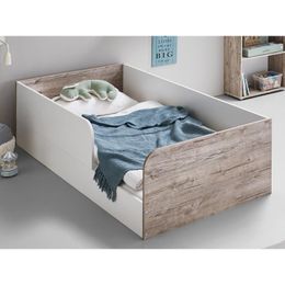 OTTO home Kinderbett &raquo;Bodenbett &raquo;Riekke&laquo; 90 x 200 cm&laquo; 1 tlg. wei&szlig; Liegefl&auml;che L&auml;nge B: 200cm x 90cm, H&ouml;he Bett: 50cm H&ouml;he Fu&szlig;teil: 50cm