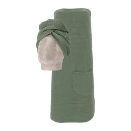Vossen Kilt &raquo;Wellness Set, ideal f&uuml;r Sauna & Spa, Hotelbademantel, Morgenmantel&laquo; Turban, 2 Stk. Musselin, 1 Spa Dress +1 Turban in einem Set inkl. 