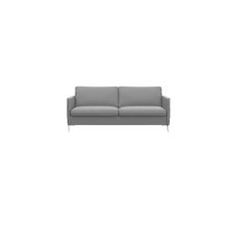 FLEXLUX 2,5-Sitzer &raquo;Fiore, super Sitzkomfort durch Kaltschaum im Sitz&laquo; schmale Armlehnen, F&uuml;&szlig;e Alu schwarz 100% Echteder B/H/T: 181cm x 85cm x 92cm, 