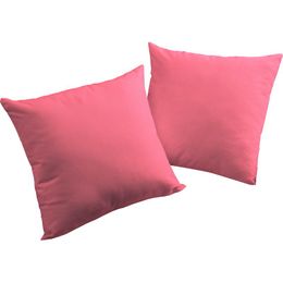 Adam Dekokissen &raquo;Uni Collection&laquo; aus zertifizierter Bio-Baumwolle, Kissenh&uuml;lle ohne F&uuml;llung, 1 St&uuml;ck pink Baumwolle B/L: 40cm x 60cm, 1 Stk.