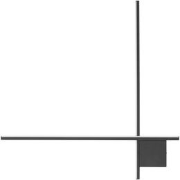 NOVA LUCE Wandleuchte &raquo;CROSS&laquo; LED-Modul 1 Stk. Warmwei&szlig; schwarz 2, H: 80cm, 1 Stk.