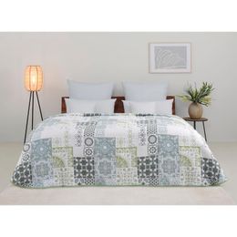 OTTO home Tagesdecke &raquo;Sofia&laquo; Tagesdecke in Patchwork-Design, f&uuml;r Kinder und Erwachsene gr&uuml;n Mischgewebe B/L: 240cm x 250cm