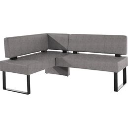 OTTO home Eckbank &raquo;Oliver mit Metallgestell, K&uuml;chenbank&laquo; verschiedene Bez&uuml;ge Cord Esszimmerbank OTTOs Choice grau Holzwerkstoff, Massivholz, Polyester