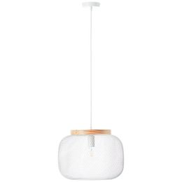 Brilliant Pendelleuchte &raquo;Giada&laquo; E27 1 Stk. Pendelleuchte, 40 cm, E27, k&uuml;rzbar, Metall/Holz wei&szlig; 1, &Oslash; 40cm, 1 Stk.