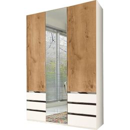 wimex Kleiderschrank &raquo;Level by fresh to go&laquo; mit Spiegelt&uuml;ren und Schubladen wei&szlig; B/H/T: 150cm x 216cm x 58cm, Schubladen: 6 Stk. T&uuml;ren: 3 Stk.