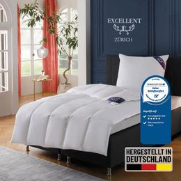 EXCELLENT Daunenbettdecke &raquo;Z&uuml;rich, Bettdecke normal mit Bestnote "Hoher Schlafkomfort" bewertet.&laquo; normal F&uuml;llung 100% Daunen 1 Stk. tlg. Bettdecke 135x200 cm, 