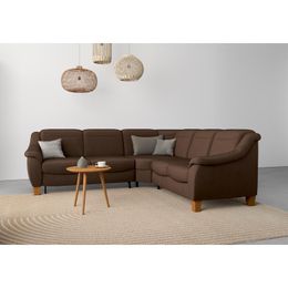 OTTO home Ecksofa &raquo;Caldera L-Form&laquo; Federkern, optional Kopfteilverstellung, Schlaffunktion & Bettkasten braun 100% Polyester B/H/T: 270cm x 250cm, 