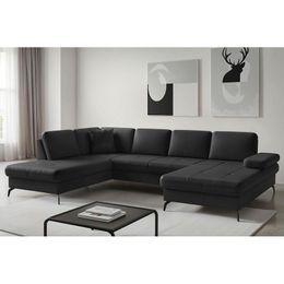 Sit & More sit&more Wohnlandschaft &raquo;Morris Jubi, Breite 300 cm&laquo; mit Armteilfunktion, optional mit Schlaffunktion B/H/T: 300cm x 83cm x 202cm, NaturLEDER Stoff, 