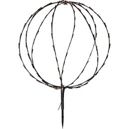 Parforce Traditional Hunting Dekolicht &raquo;Au&szlig;endekoration Sphere&laquo; LED-Board 1 Stk. Warmwei&szlig; abnehmbarer Erdspie&szlig;, Haken zum Aufh&auml;ngen, Batteriebetrieb, Timer schwarz 104, &Oslash; 50cm H: 