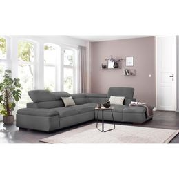 OTTO home Ecksofa &raquo;Alberto L-Form&laquo; mit Kopfteilverstellung, wahlweise mit Schlaffunktion grau 100% Polyester;Luxus-Microfaser weich (9)0% Polyester / 