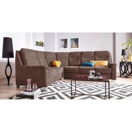 Sit & More sit&more Ecksofa &raquo;Boccaccio L-Form&laquo; mit Federkern und Kopfteilverstellung, wahlweise mit Schlaffunktion braun Kunstleder SOFTLUX ;Luxus-Microfaser (90