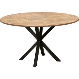 OMG Design Esstisch &raquo;Kent&laquo; 1 Stk. tlg. Hochwertige Melamin-Tischplatte mit Metallgestell braun B/H/T: 130cm x 77cm x 130cm