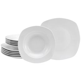 Creatable Tafelservice &raquo;Geschirr-Set Amelie&laquo; Geschirr, Teller Set, wei&szlig;, 12 Teile, f&uuml;r 6 Personen wei&szlig; Porzellan 12 Stk.