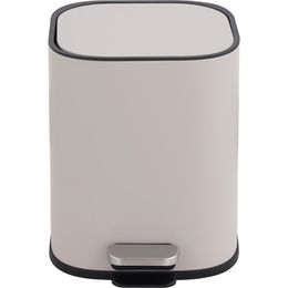 OTTO home M&uuml;lleimer &raquo;Keenna, Soft Close, mit verstecktem Griff&laquo; 1 Beh&auml;lter Treteimer f&uuml;r K&uuml;che oder Bad, Abfalleimer mit Deckel beige Edelstahl B/H/T: