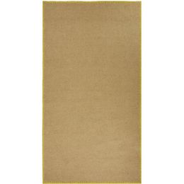 Pad Teppich &raquo;MOSS&laquo; rechteckig 6 mm H&ouml;he Juteteppich, handgewebt, Uni Farben, farbige Umrandung, Wohnzimmer beige Jute, Wolle B : 200cm 1 Stk., 6mm, L: