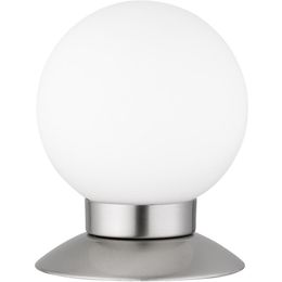 REALITY LEUCHTEN LED Tischleuchte &raquo;Princess&laquo; LED-Board 1 Stk. Warmwei&szlig; Kugelf&ouml;rmige Glas-Tischlampe mit 4 fach TOUCH-Dimmer grau 1, &Oslash; 10cm H: 13cm, 1 