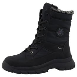 Romika Damen Winterboots Schn&uuml;rboot, Snowboot mit Warmfutter schwarz 37