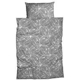 CASATEX Bettw&auml;sche &raquo;Luana&laquo; 2 Stk. Paisley Design, modern und sch&ouml;ne Farben silber Satin, Obermaterial: 100% Baumwolle B/L: 135cm x 200cm, 1 Stk., 1 