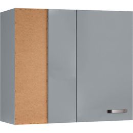 KOCHSTATION Eckh&auml;ngeschrank &raquo;KS-Cara&laquo; grau basaltgrau, B/H/T: 80cm x 70,4cm x 34,9cm, T&uuml;ren: 1 Stk.