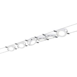 Paulmann LED Deckenleuchte 1 Stk. Warmwei&szlig; Wohnzimmerlampe LED 6x4W RoundMac 230V/12V DC Wei&szlig; matt wei&szlig; 6, 1 Stk.