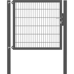 Alberts Zauneinzelt&uuml;r &raquo;Flexo Plus&laquo; verschiedene Abmessungen grau Stahl B/H: 125cm x 120cm