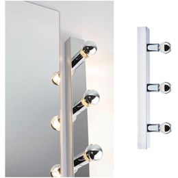 Paulmann Spiegelleuchte &raquo;Spiegelleuchte IP44 E14 230V dimmbar&laquo; E14 1 Stk. Ein-/Ausschalter grau 3, H: 7,5cm, 1 Stk.