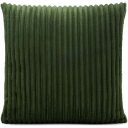 G&ouml;zze Dekokissen &raquo;Cord Optik&laquo; gr&uuml;n Polyester B/L: 50cm x 50cm, 1 Stk.