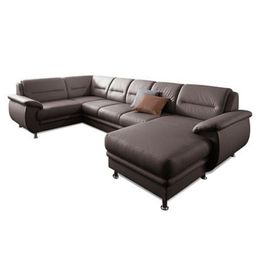 Sit & More sit&more Wohnlandschaft &raquo;Mailand U-Form, B: 312 cm&laquo; optional Schlaffunktion braun NaturLEDER (echtes Rindleder)/Korpus passendes Kunstleder Softlux ;