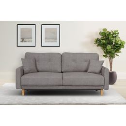 OTTO home 2-Sitzer &raquo;TRIPLO mit Wellenunterfederung, Ma&szlig;e B/T/H: 165/100/89 cm&laquo; Sofa mit Steppung im R&uuml;ckenbereich, incl. R&uuml;ckenkissen und Zierkissen 