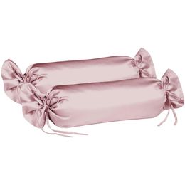 Fleuresse Kissenbez&uuml;ge &raquo;Colours&laquo; edler, b&uuml;gelfreier Interlock-Jersey aus 100% Baumwolle rosa Interlock-Jersey, Obermaterial: 100% Baumwolle B/L: 40cm 