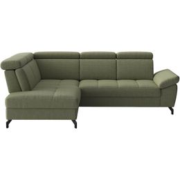Sit & More sit&more Ecksofa &raquo;Vanity; L-Form, B. 254 cm&laquo; Inkl.Sitz-,Kopf-und Armteilverstellung 100% Polyester B/H/T: 254cm x 84cm x 197cm, Cord, Ottomane links,