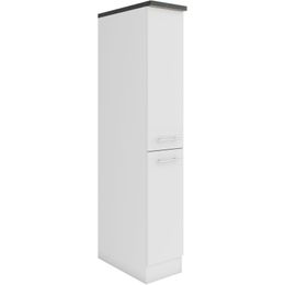 Optifit Apothekerschrank &raquo;Bella&laquo; Breite 30 cm, H&ouml;he 174,4 cm, 2 Ausz&uuml;ge wei&szlig; Holzwerkstoff wei&szlig;, B/H/T: 30cm x 174,4cm x 60cm, Schubladen: 2 Stk.