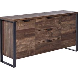 Jahnke Sideboard &raquo;LOOP SB 150&laquo; 1 Stk. tlg. mit 2 T&uuml;ren + 3 Schubladen, Breite ca. 150 cm braun Holzwerkstoff B/H/T: 150cm x 76,2cm x 39,5cm, 3 Stk., 2 Stk.