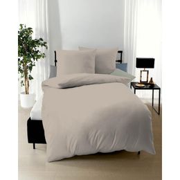 Kaeppel Bettw&auml;sche &raquo;Uni&laquo; 3 Stk. Unifarben braun Mako-Satin, Obermaterial: 100% Baumwolle B/L: 200cm x 200cm, 1 Stk., 2 Stk., Mako-Satin, B/L: 80cm x 80cm & 
