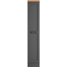 KOCHSTATION Apothekerschrank &raquo;KS-Lana&laquo; Breite 30 cm grau Holzwerkstoff, MDF graphit, B/H/T: 30cm x 166cm x 60cm