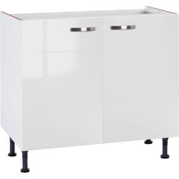 KOCHSTATION Sp&uuml;lenschrank &raquo;KS-Cara&laquo; Breite 90 cm wei&szlig; wei&szlig;, B/H/T: 90cm x 87cm x 58,4cm, T&uuml;ren: 2 Stk.