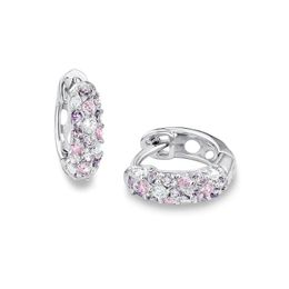 Prinzessin Lillifee Damen Paar Creolen &raquo;9064182&laquo; mit Zirkonia (synth.) rosa Silber 925 (Sterlingsilber)