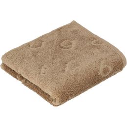 Bugatti Badetuch &raquo;Trentino&laquo; all over Logoeinwebung braun Walkfrottier, Baumwolle B/L: 67cmx140cm, 1 Stk., Markenlogos, Walkfrottier
