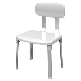 Bischof Dusch- und Badhocker &raquo;Splash Comfort&laquo; Mit R&uuml;ckenlehne, H&ouml;henverstellbar, T&Uuml;V/GS wei&szlig; Einheitsgr&ouml;&szlig;e