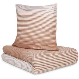 Bugatti Bettw&auml;sche &raquo;Satinbettw&auml;sche Bugatti&laquo; 2 Stk. mit elegantem Farbverlauf orange Mako-Satin, Obermaterial: 76% Baumwolle, 24% Polyester B/L: 135cm