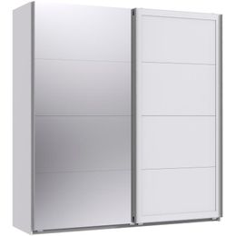wimex Schwebet&uuml;renschrank &raquo;Chalet&laquo; in Landhausoptik, mit Spiegelt&uuml;r wei&szlig; Holzwerkstoff Wei&szlig;, B/H/T: 180cm x 208cm x 65cm, T&uuml;ren: 2 Stk.