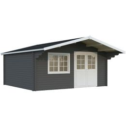 Palmako Gartenhaus &raquo;Britta&laquo; verschiedene Farben grau Massivholz ohne Fu&szlig;boden, ohne Dacheindeckung