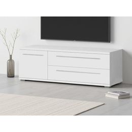 OTTO home TV-Board &raquo;Piano&laquo; (H/B/T): 46,2/135/45,2cm, UV lackiert, mit Soft-Close-Funktion wei&szlig; Holzwerkstoff B/H/T: 135cm x 46,2cm x 45,2cm, Breite 