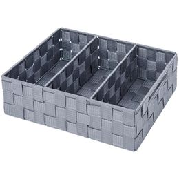 Wenko Badorganizer &raquo;Organizer Adria&laquo; 3 F&auml;cher, mit Griff grau Polypropylen B/H/T: 32cm x 10cm x 21cm