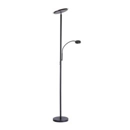 JUST LIGHT Stehlampe &raquo;HANS&laquo; LED-Board 1 Stk. Warmwei&szlig; LED, dimmbar &uuml;ber Touchdimmer, Schalter, Touchschalter schwarz 2, H: 193cm, 1 Stk.