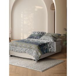 Irisette Bettw&auml;sche &raquo;Wave 8507&laquo; 2 Stk. anschmiegsam und atmungsaktiv blau Mako-Satin, Obermaterial: 100% Baumwolle B/L: 140cm x 200cm, 1 Stk., 1 Stk., Mako-