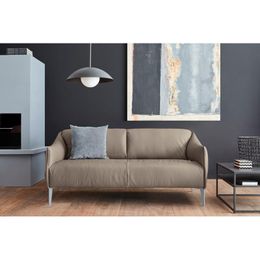 W.Schillig 2,5-Sitzer &raquo;sally Design-Sofa, Loungesofa, bequem, schmale Armlehnen, Breite 194cm&laquo; mit Metall-Winkelf&uuml;&szlig;en in Silber matt, Breite 194 cm 